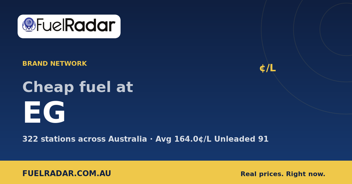 EG Unleaded 91 in Toowoomba — From 161.9c
