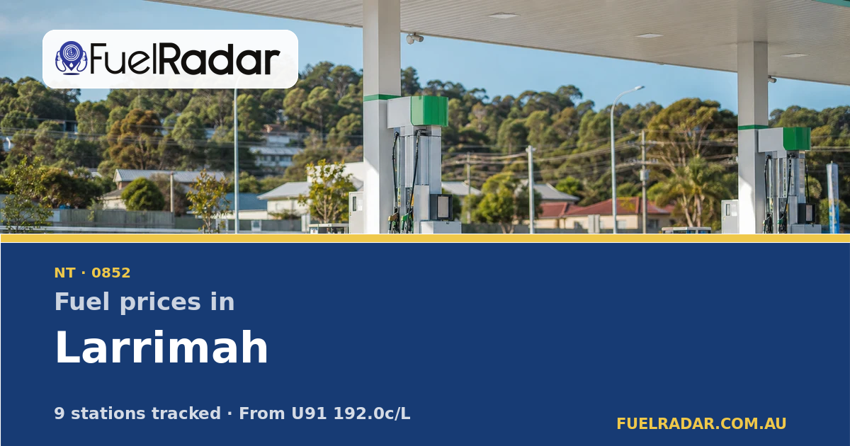 Fuel Prices Near Larrimah NT - 0 Stations